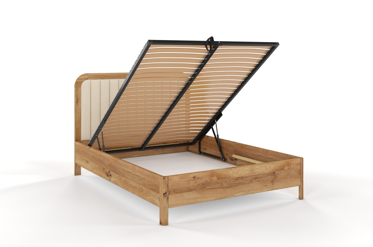 Manželská posteľ s úložným priestorom Visby modena - dub